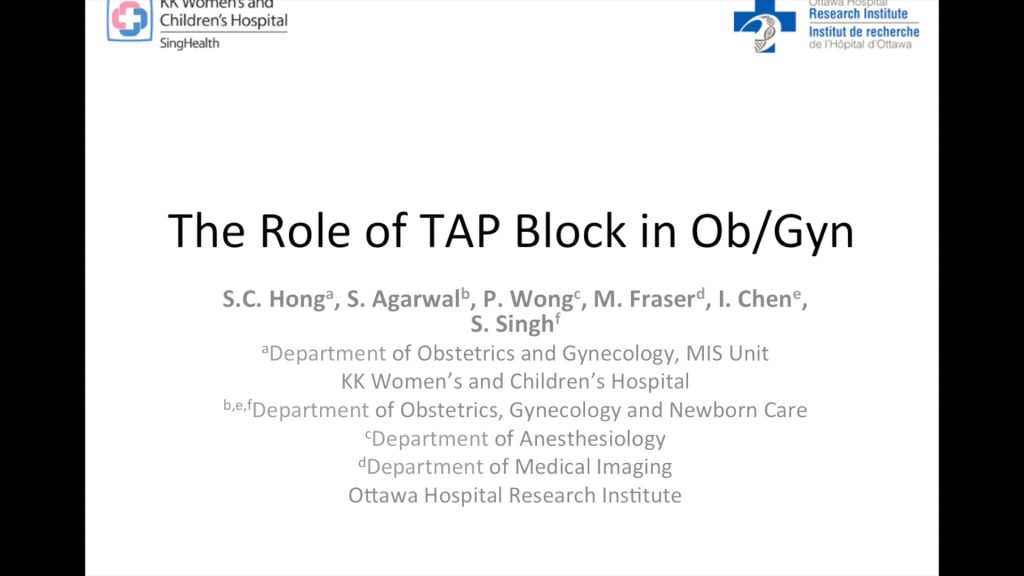 [VIDEO] The Role of TAP Block in OBGYN