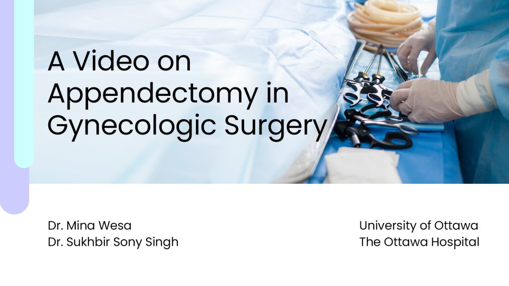 A Video on Appendectomy in Gynecologic Surgery