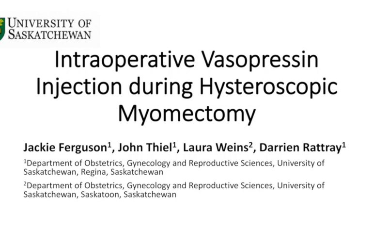 Vasopressin Injection During Hysteroscopic Myomectomy