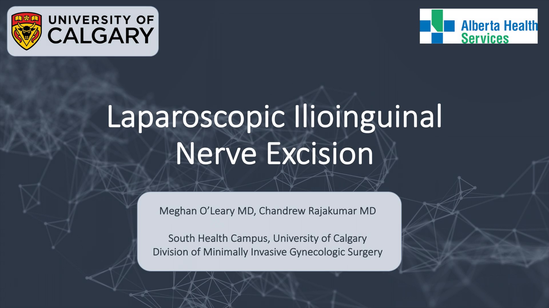 Laparoscopic Ilioinguinal Nerve Excision | CanSAGE Videos