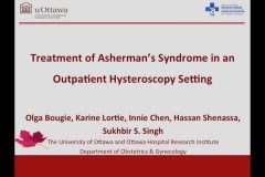 Treatment of Asherman’s Syndrome in an Outpatient
