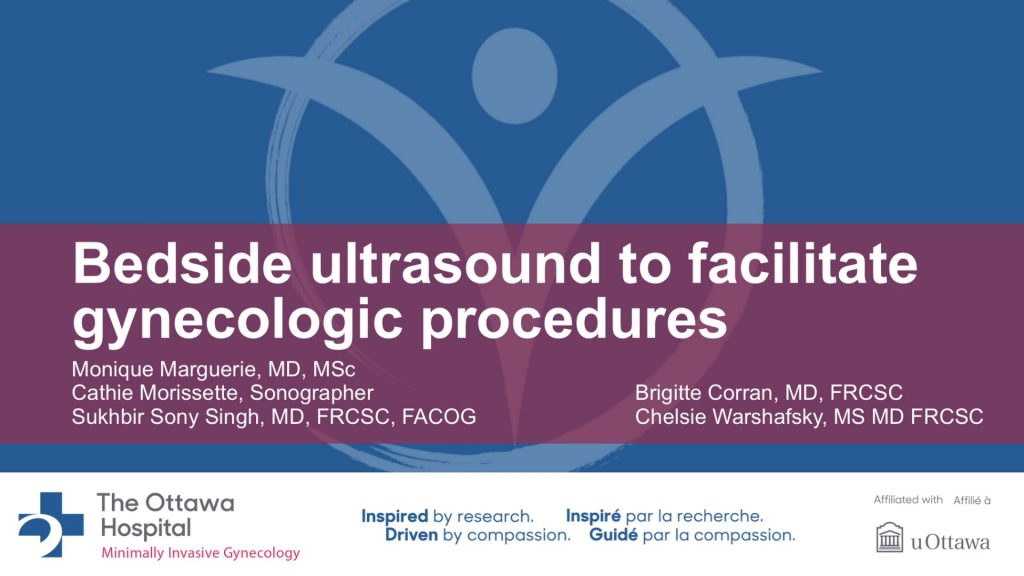 Bedside Ultrasound to Facilitate Gynecologic Procedures